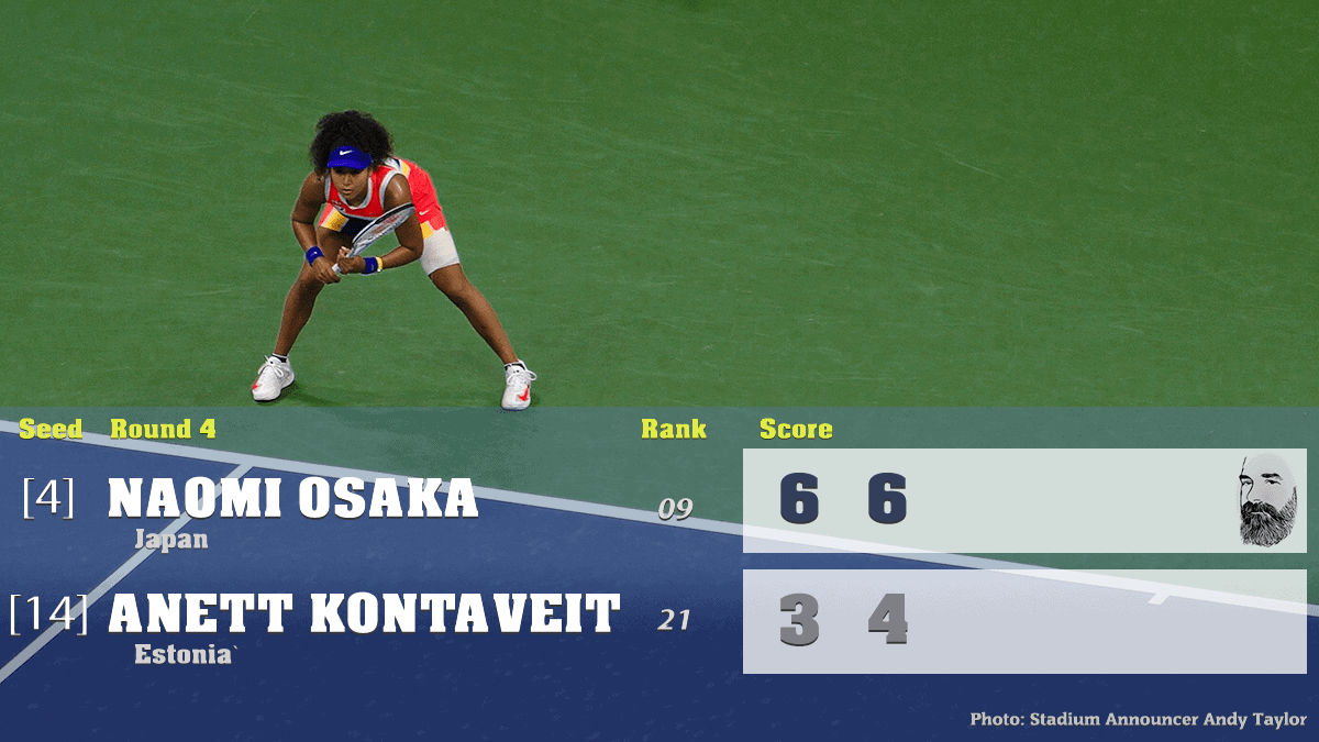 Announcer. US Open 2020. Round-4: Naomi Osaka