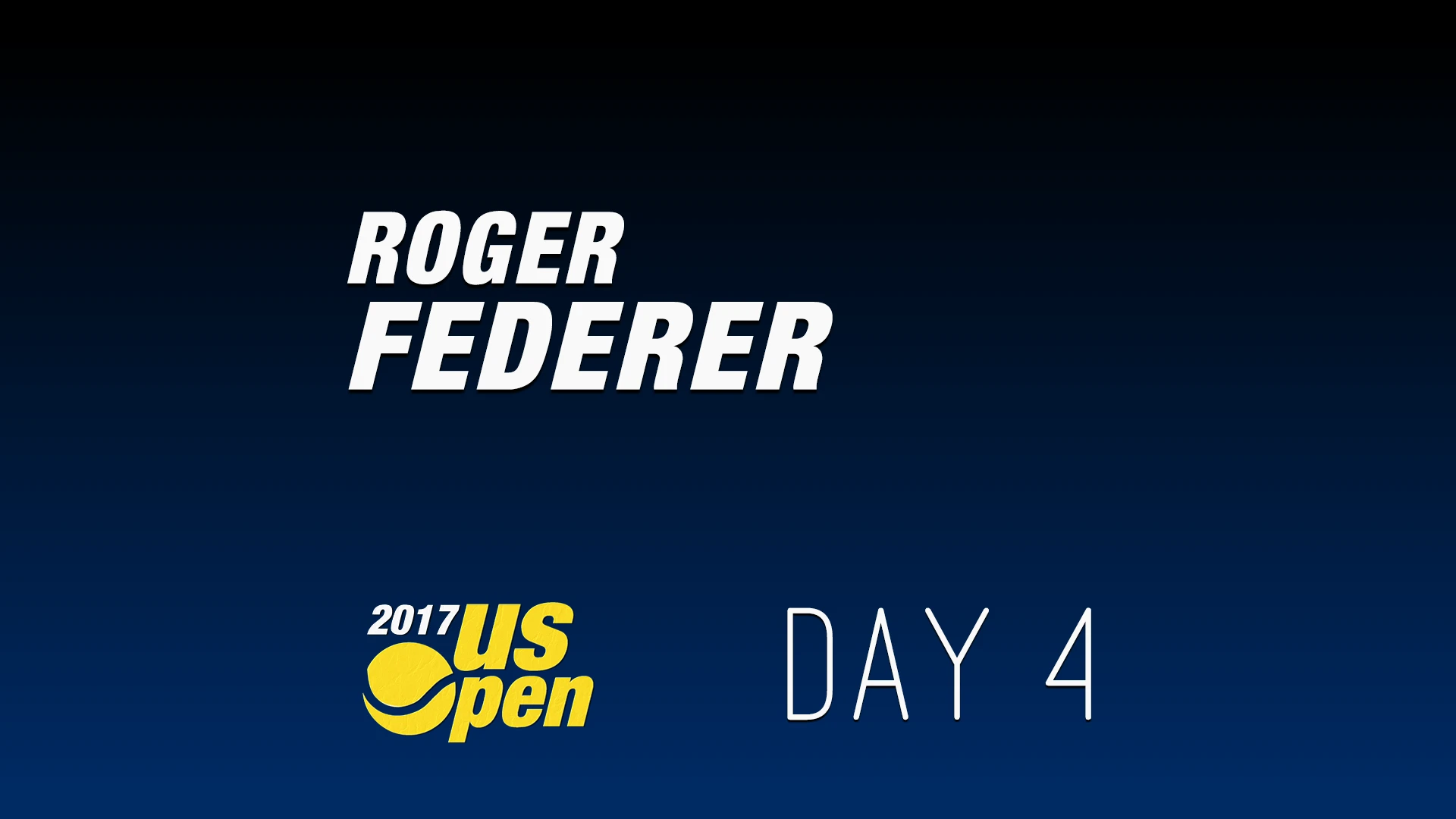 Emcee/Host At US Open Tennis : Day 4. Round 2. Roger Federer