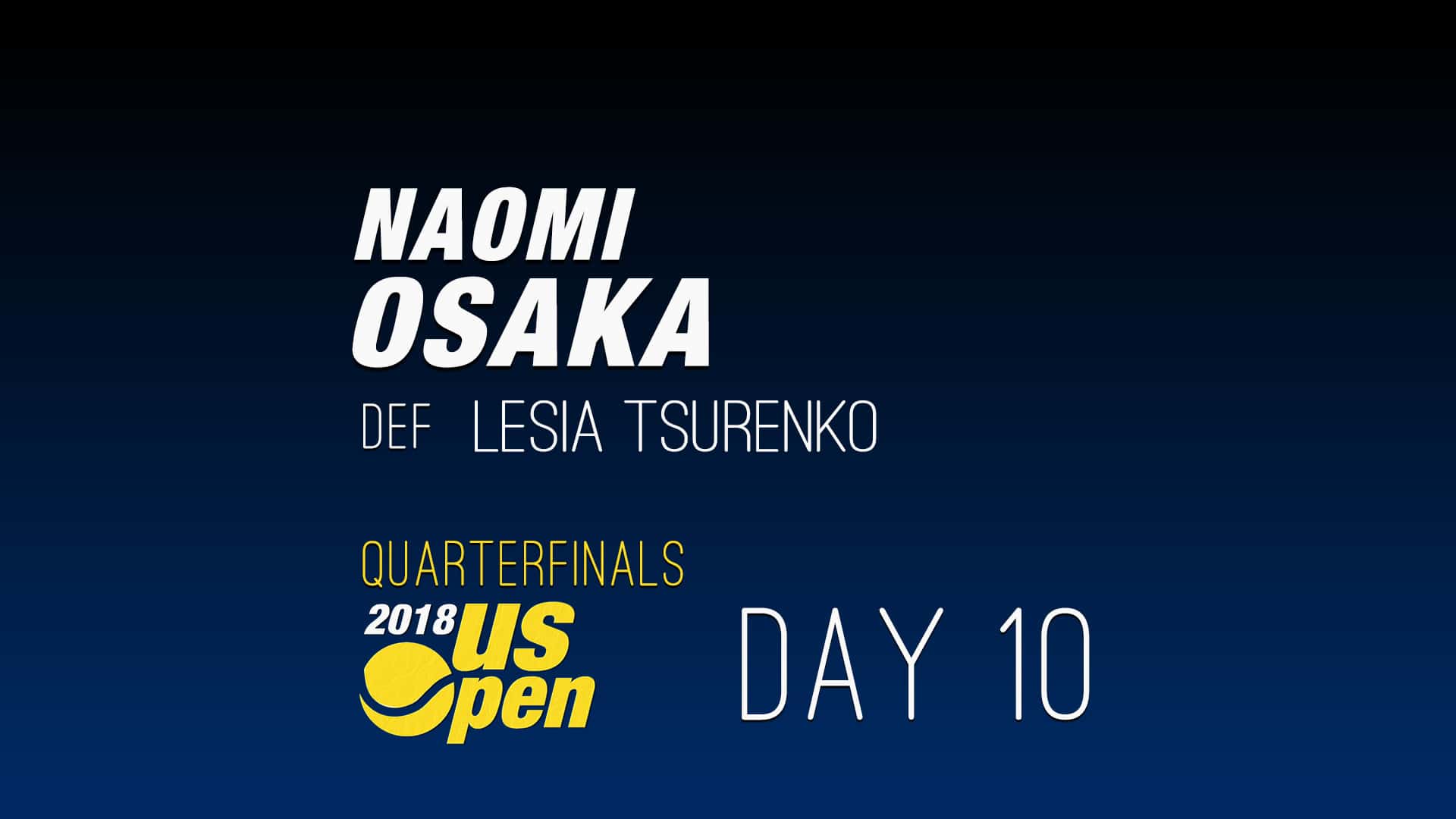 Sports Announcer At US Open Tennis: Day 10. QF. Naomi Osaka