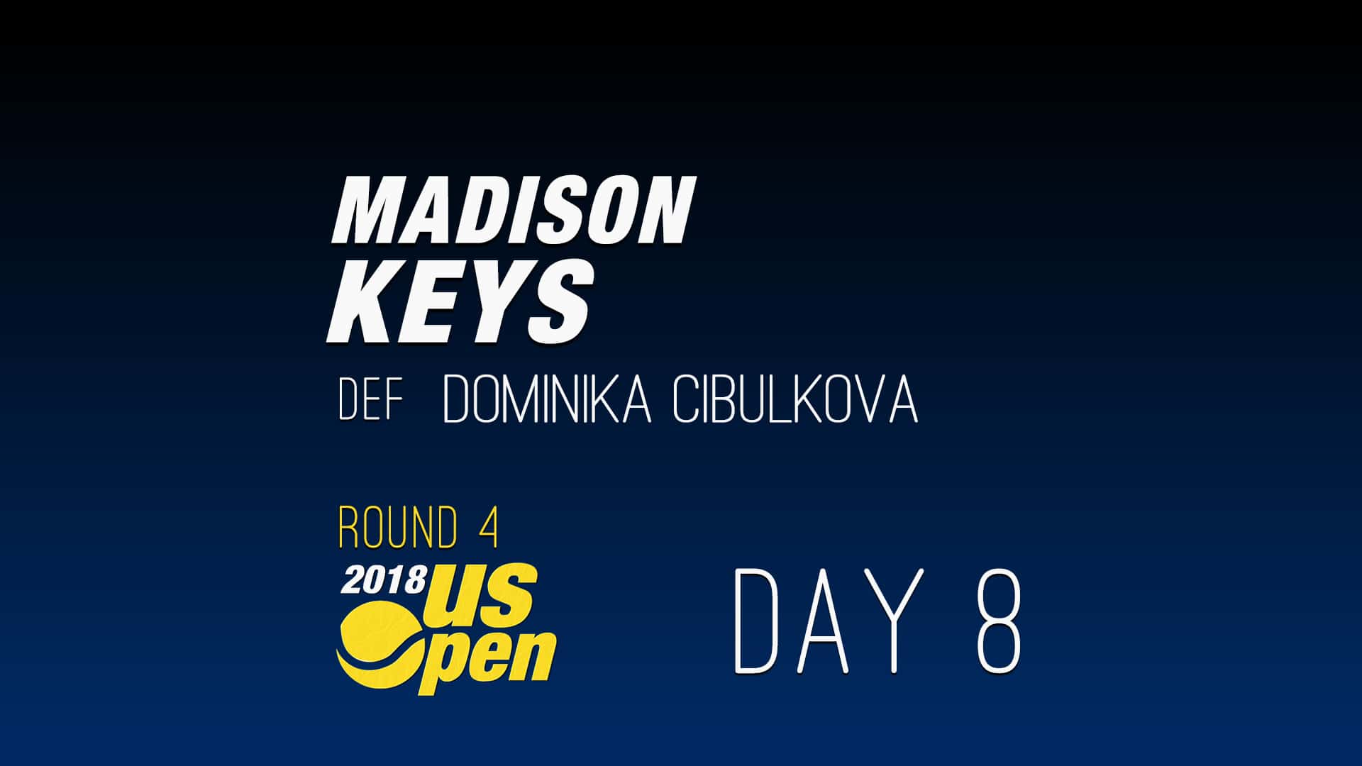 Sports Announcer US Open Tennis: Day 8. Round 4. Madison Keys
